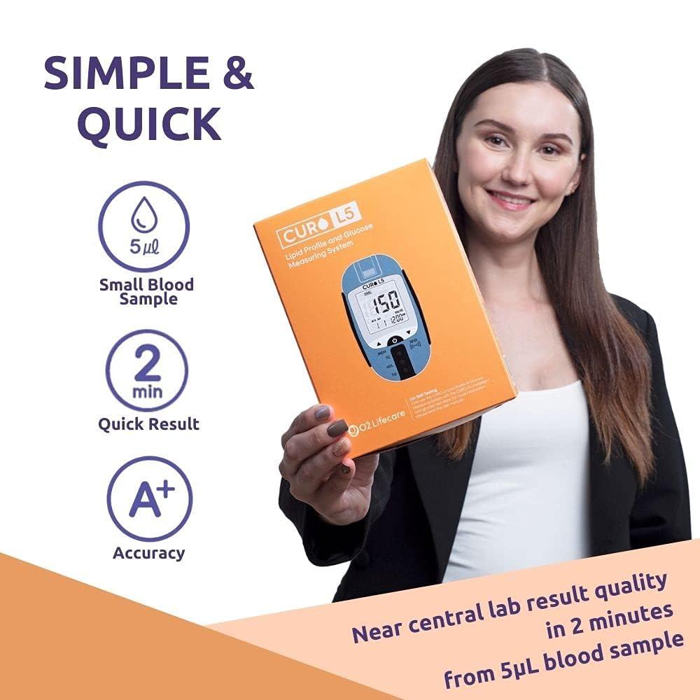 Home Blood Cholesterol Test Kit - Total Cholesterol & Triglycerides ...