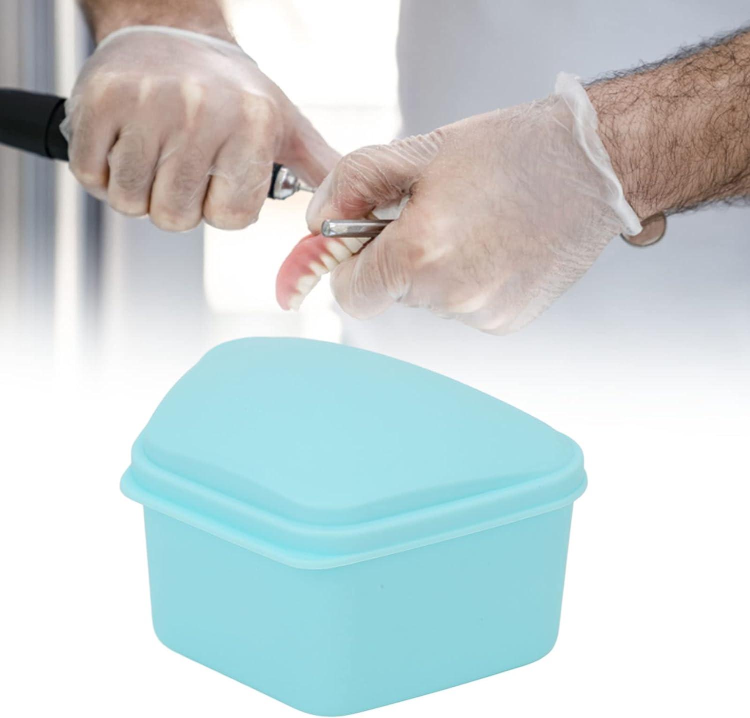 Denture Storage Box - Portable Trapezoid Retainer Case, Blue - Home ...