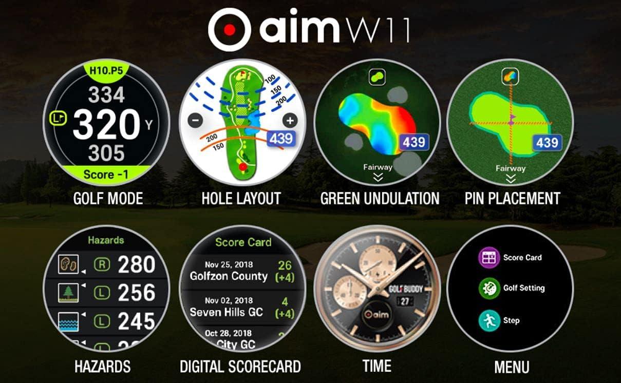 Golf Buddy Aim Golf GPS Watch - Premium Full Color Touchscreen - Preloaded with 40,000 Worldwide ...