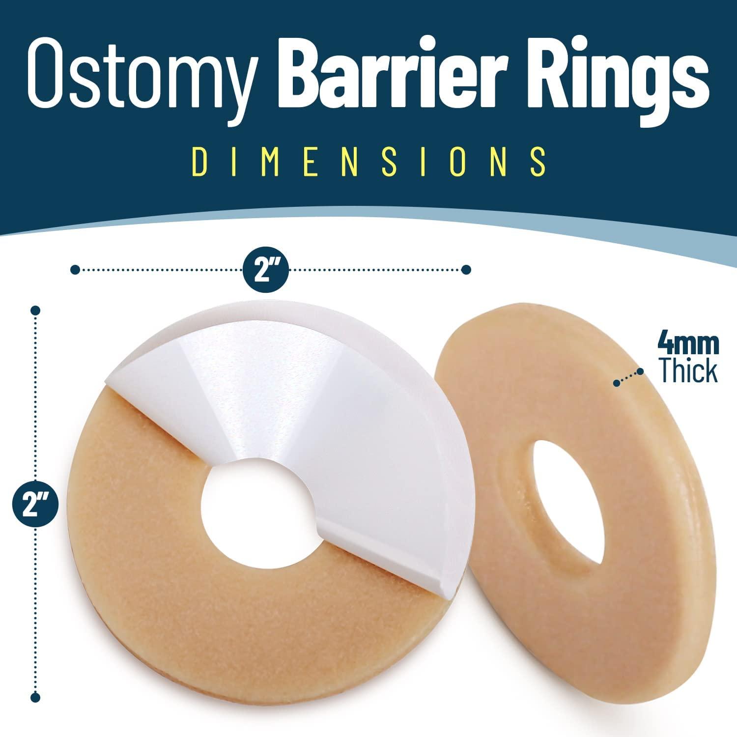 Barrier Rings for Ostomy Bags - 2 (48mm) diameter, 4mm thickness - Box ...