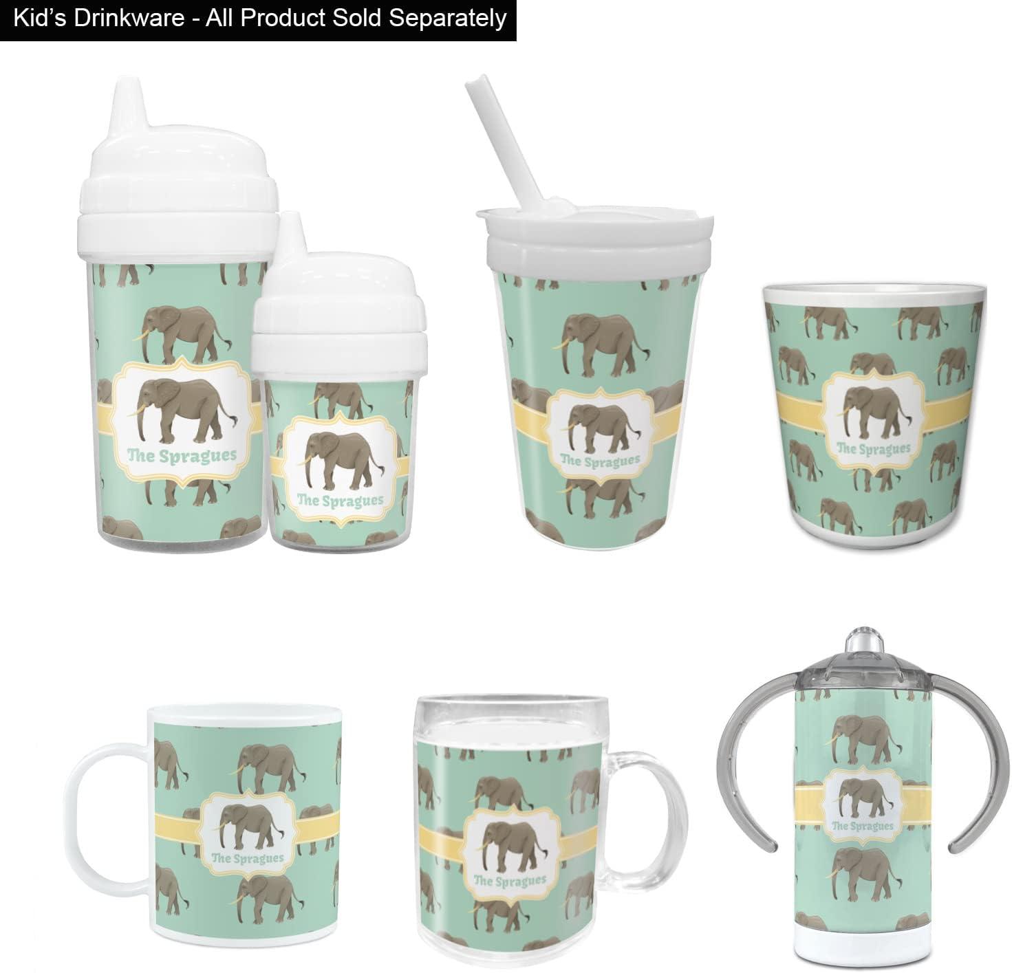 Personalized Elephant Baby Sippy Cup | Customizable Kids' Drinkware ...
