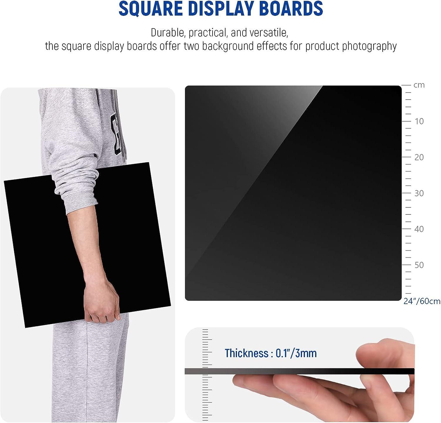 NEEWER 24x24cm Photography Acrylic Display Boards - Non Reflective ...
