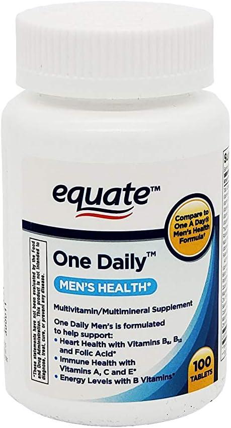 Equate Men's One Daily Multivitamin - 100 Tablets | Men's Health ...