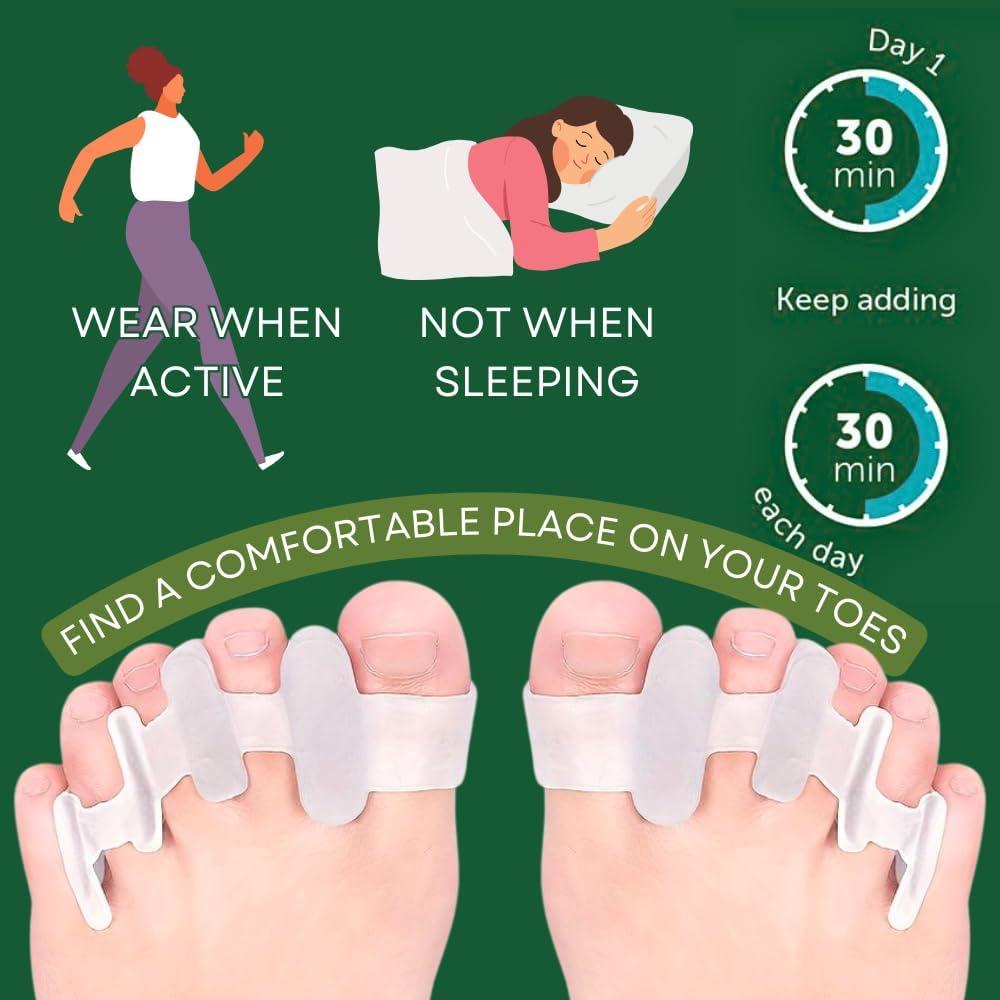 Toe Seperator 4 Pcs for Overlapping Toes | Bunion Corrector Toe ...