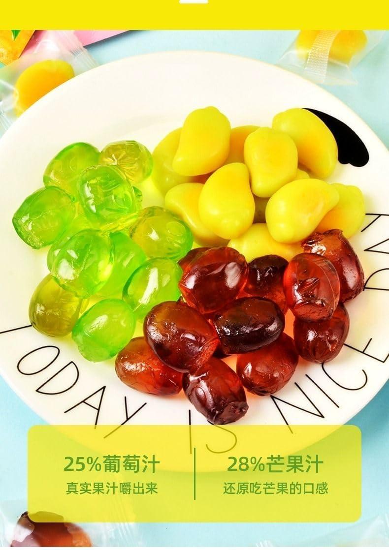 Peel fudge Lychee grape 8 kinds of fruit candy 50% fruit juice content ...