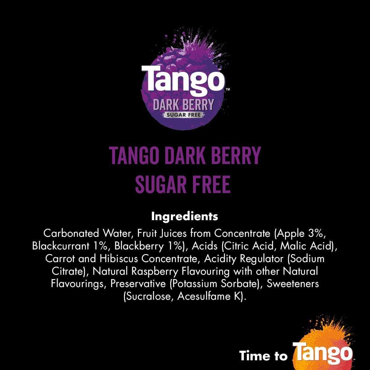 Tango Dark Berry Sugar Free 330ml (Pack of 8) Dark Berry 330ml (Pack of ...