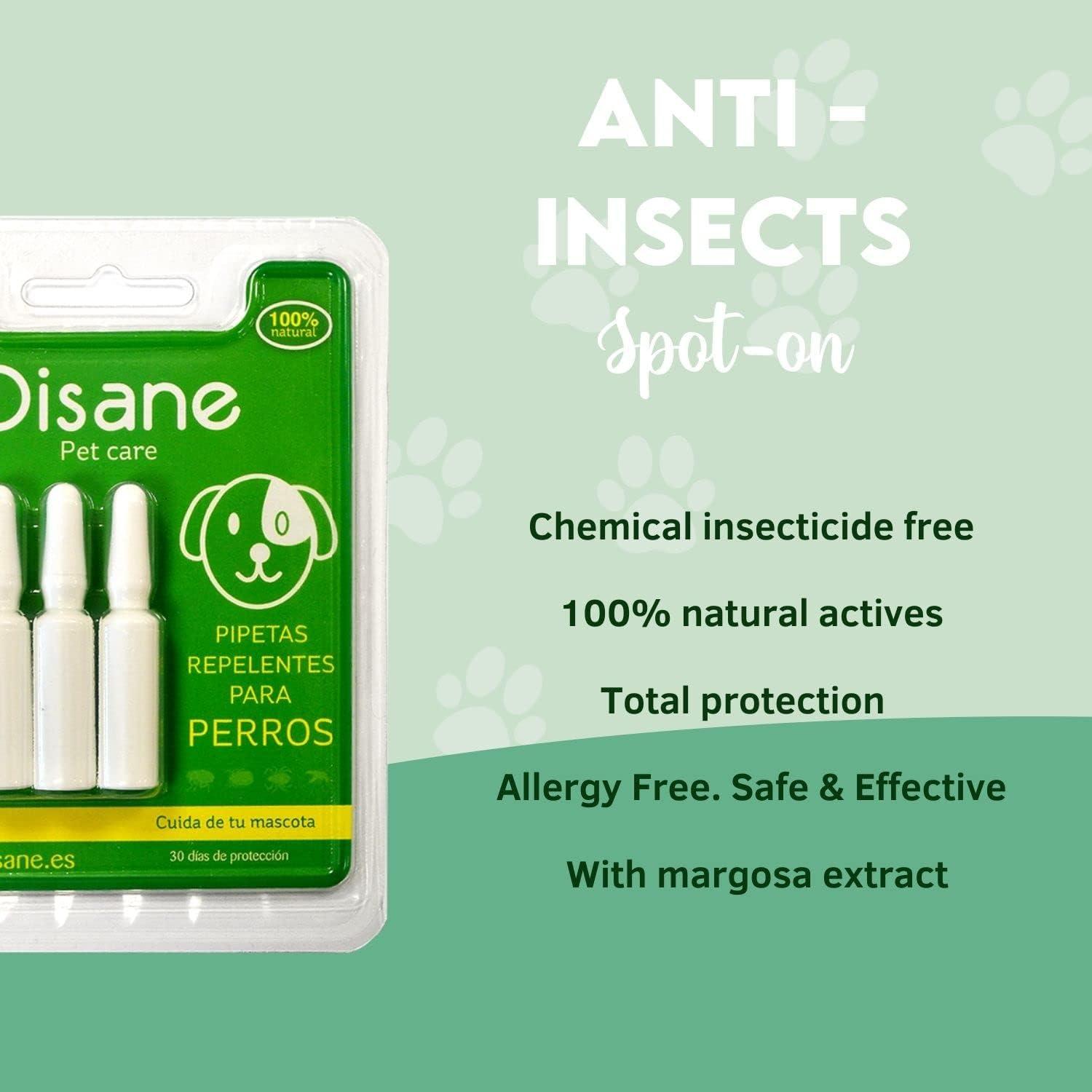 Disane Natural Anti-Parasite Pipettes for Dogs | 4 Units | 4 Months ...