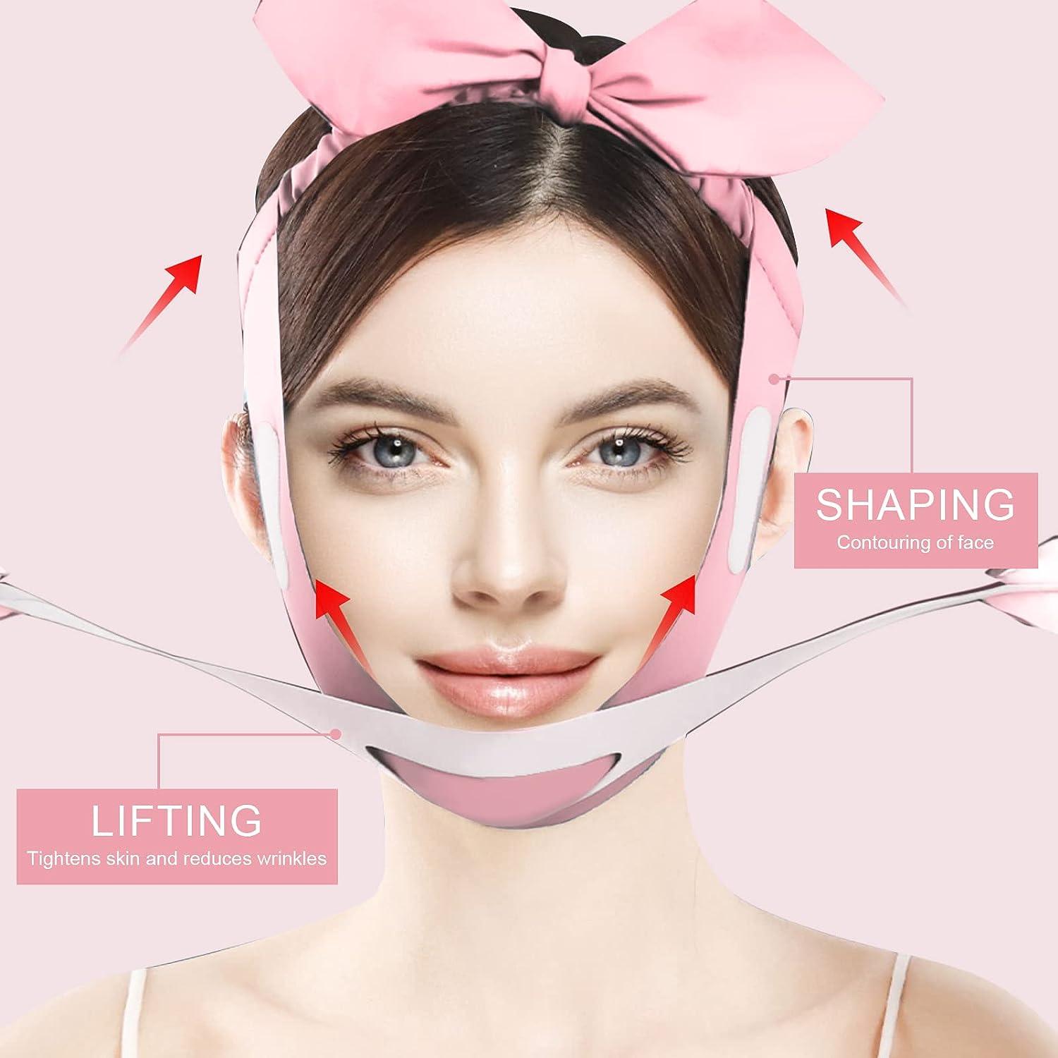 V Line Lifting Face Mask - Reusable V Shaped Slimming Strap for Sagging ...