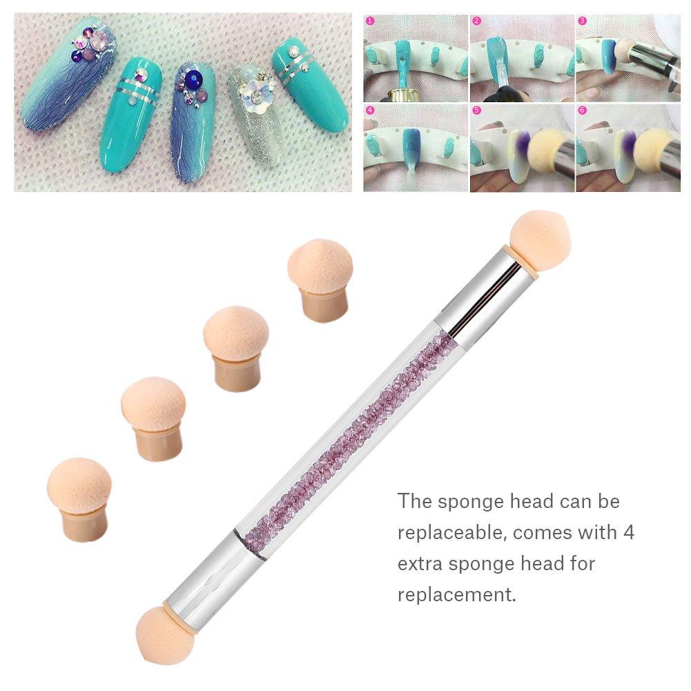 Aeropuffing Gel Nails Accessories | Dual Sponge Gradient Shading Tool ...