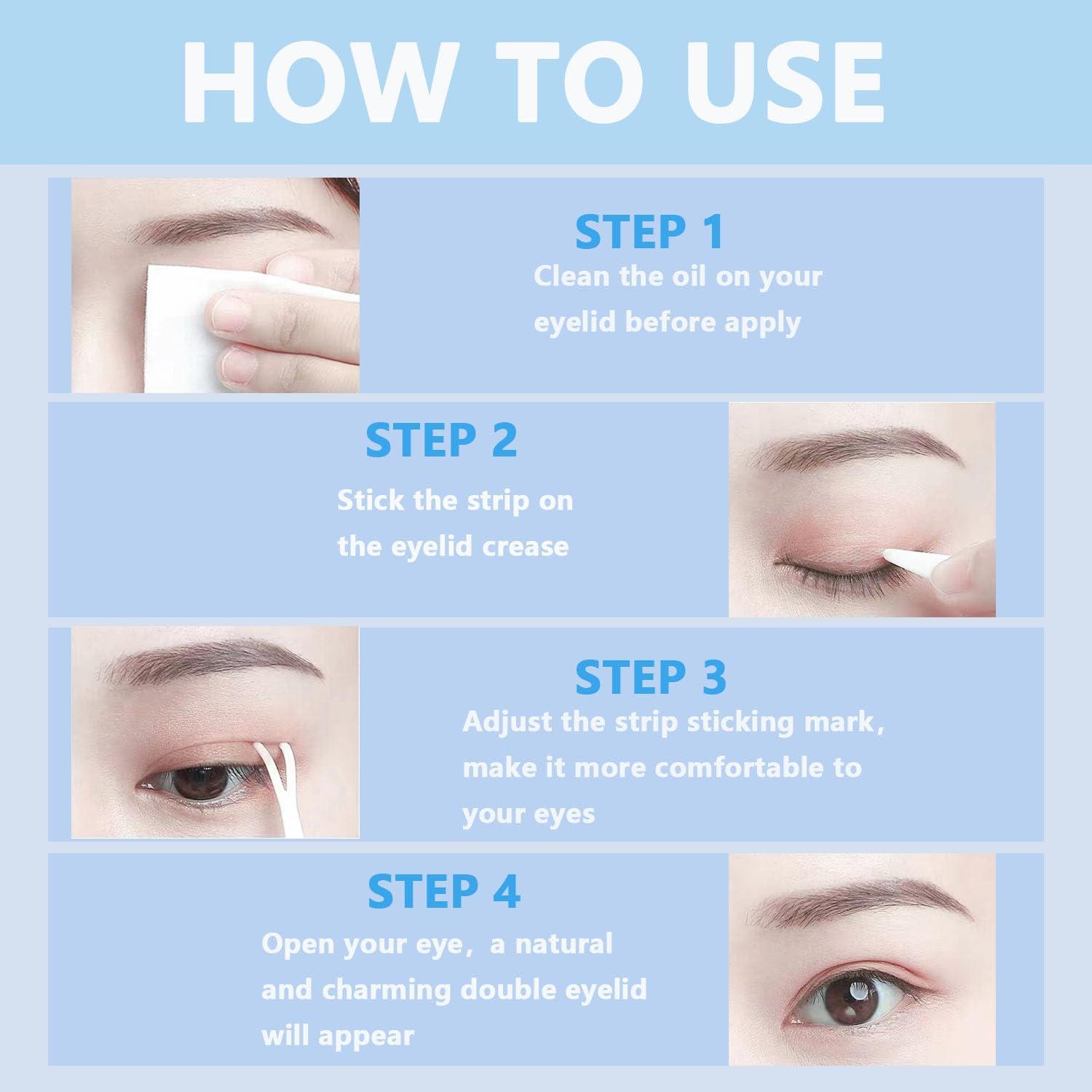 400pcs 3.5MM Invisible Eyelid Tapes One-Sided Sticky Eyelid Stickers ...