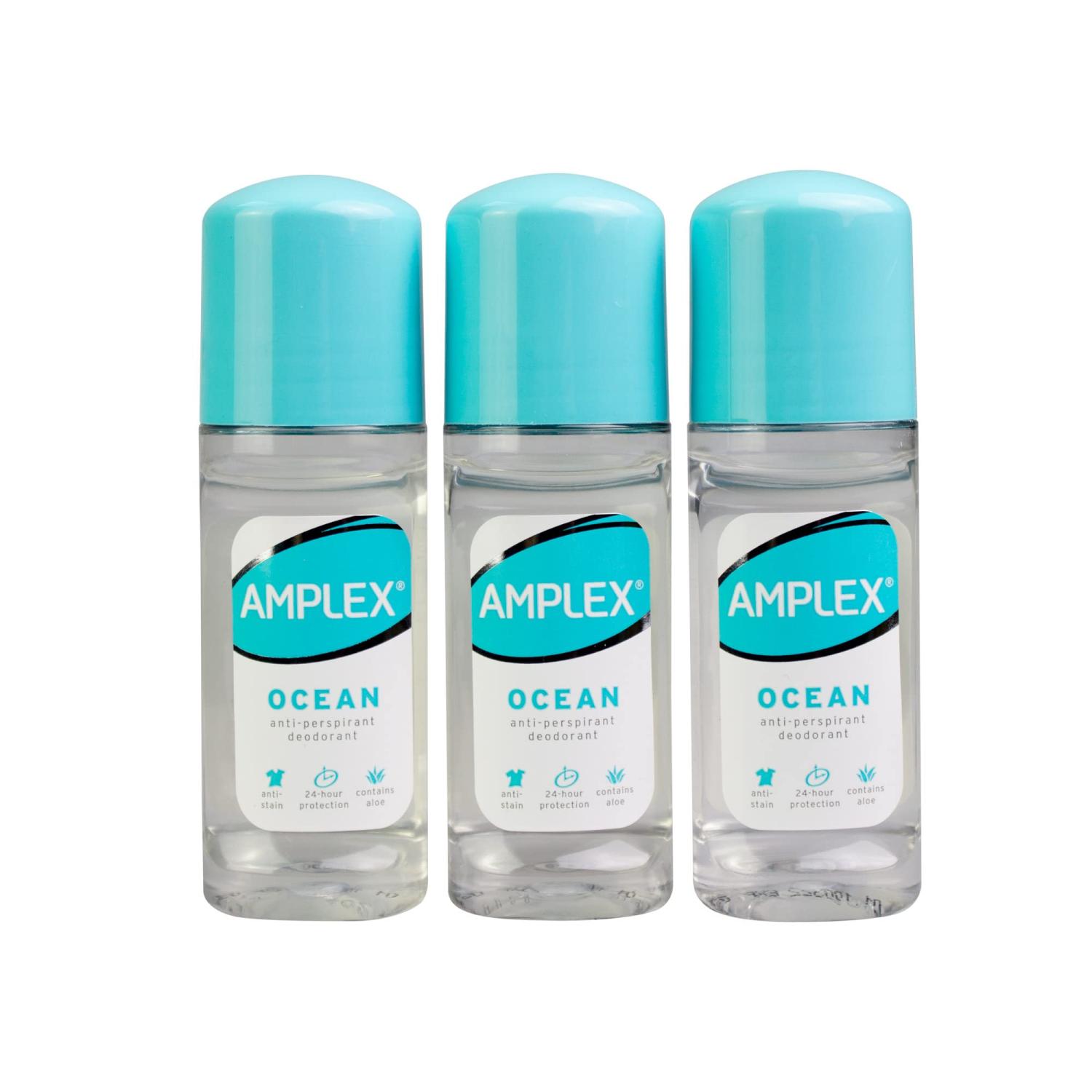 Amplex Ocean Anti-Perspirant Deodorant Roll-On 50ml - Long-Lasting ...