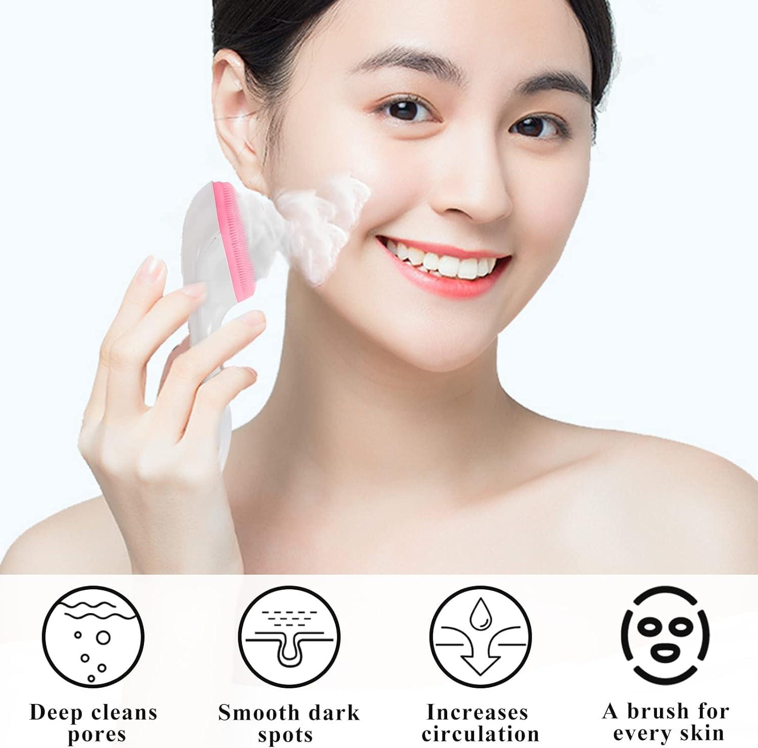Piyl Silicone Face Scrubber and Massager Brush Manual Soft Facial ...