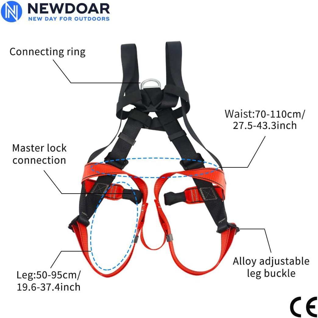 NewDoar CE Certified Climbing Harness - Full Body Protector for ...