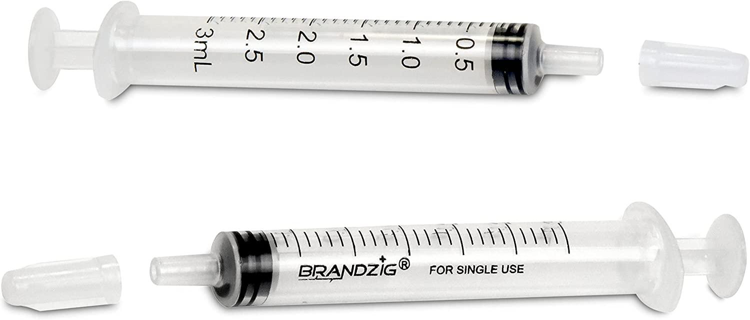 3ml Syringe with Cap (100 Pack) | Oral Dispenser for Medicine | Luer ...
