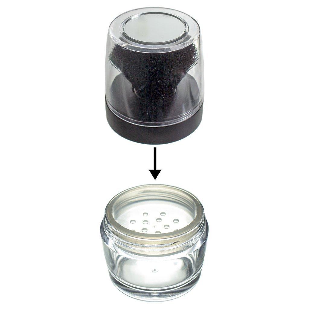 Soft Sable Tone Taklon Kabuki Brush with Sifter Jar | Ideal for Mineral ...