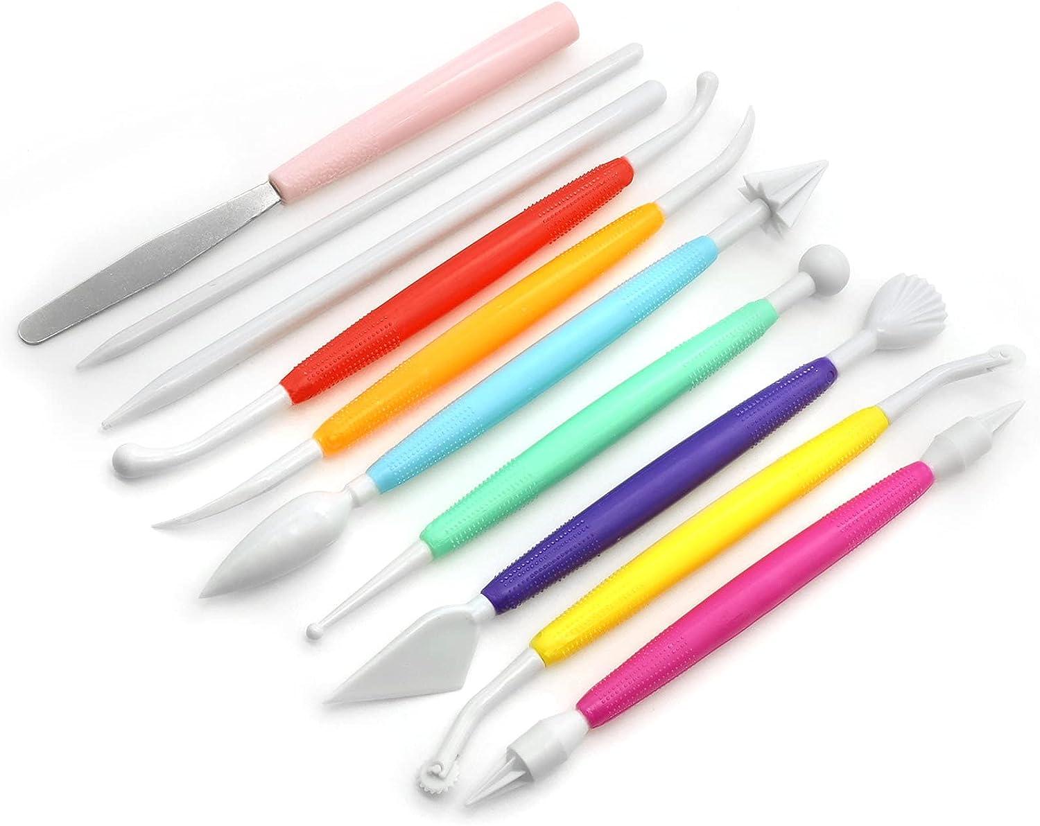 36-Piece Plastic Clay Tools Set - Assorted Colors for Crafts, Sculpting ...