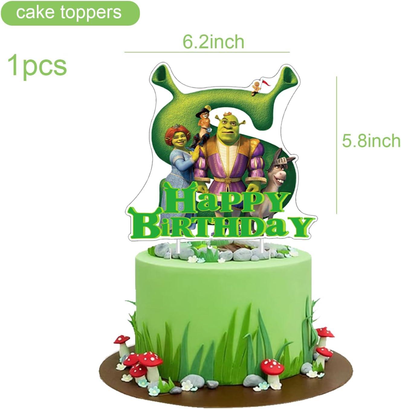 25pcs Shrek Cupcake Toppers for ShrekTheme Baby Shower Shrek Party Cake ...