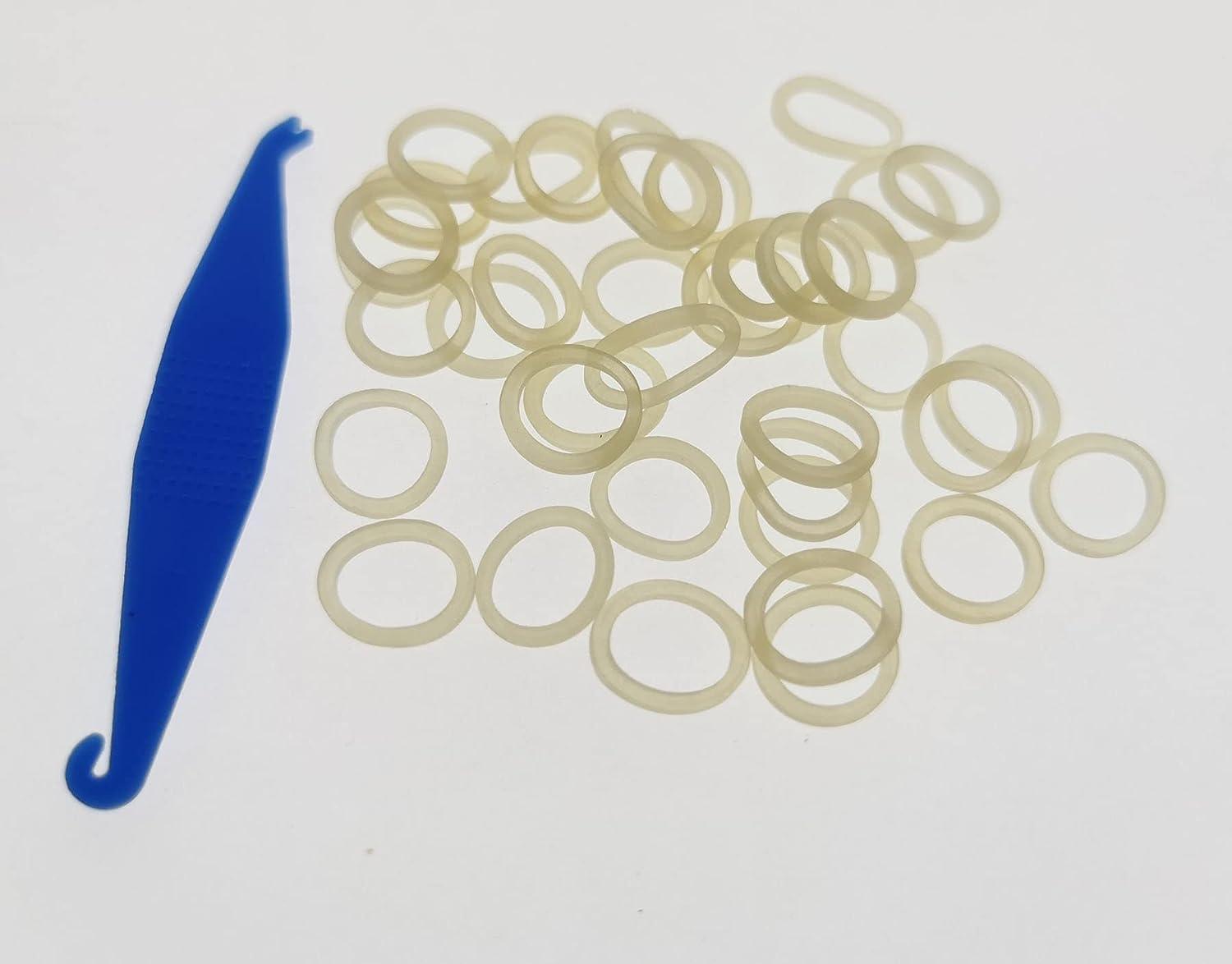 100 Pcs Amber Elastic Latex Braces 5/16 XX-Heavy 6.5oz Orthodontics ...