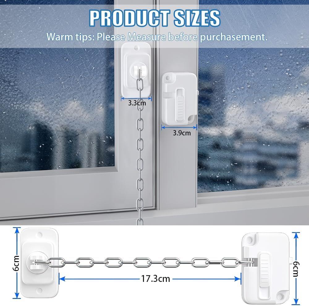 2pcs Window Locks for Upvc Windows Self Adhesive Window Restrictor ...