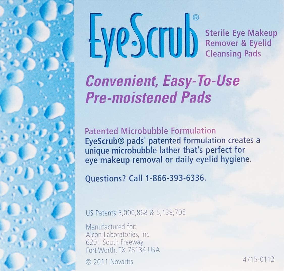 Eye Scrub Sterile Makeup Remover & Eyelid Cleansing Pads - Gentle ...
