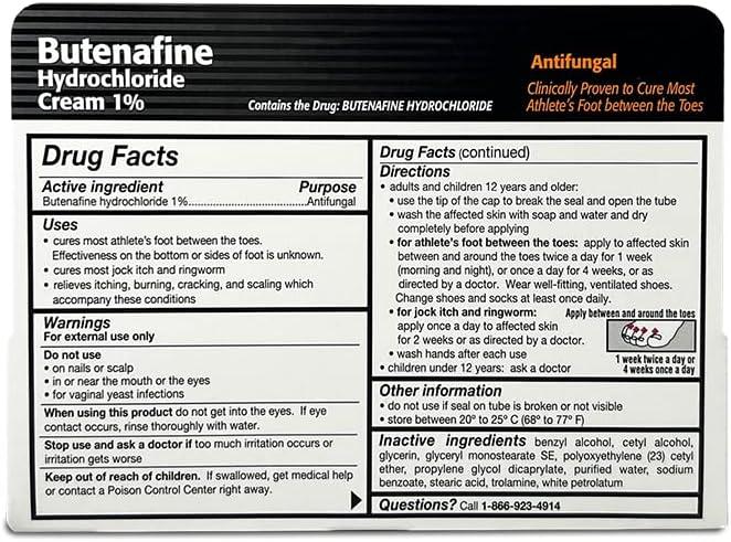 TARO Butenafine Hydrochloride AntiFungal Cream 1%