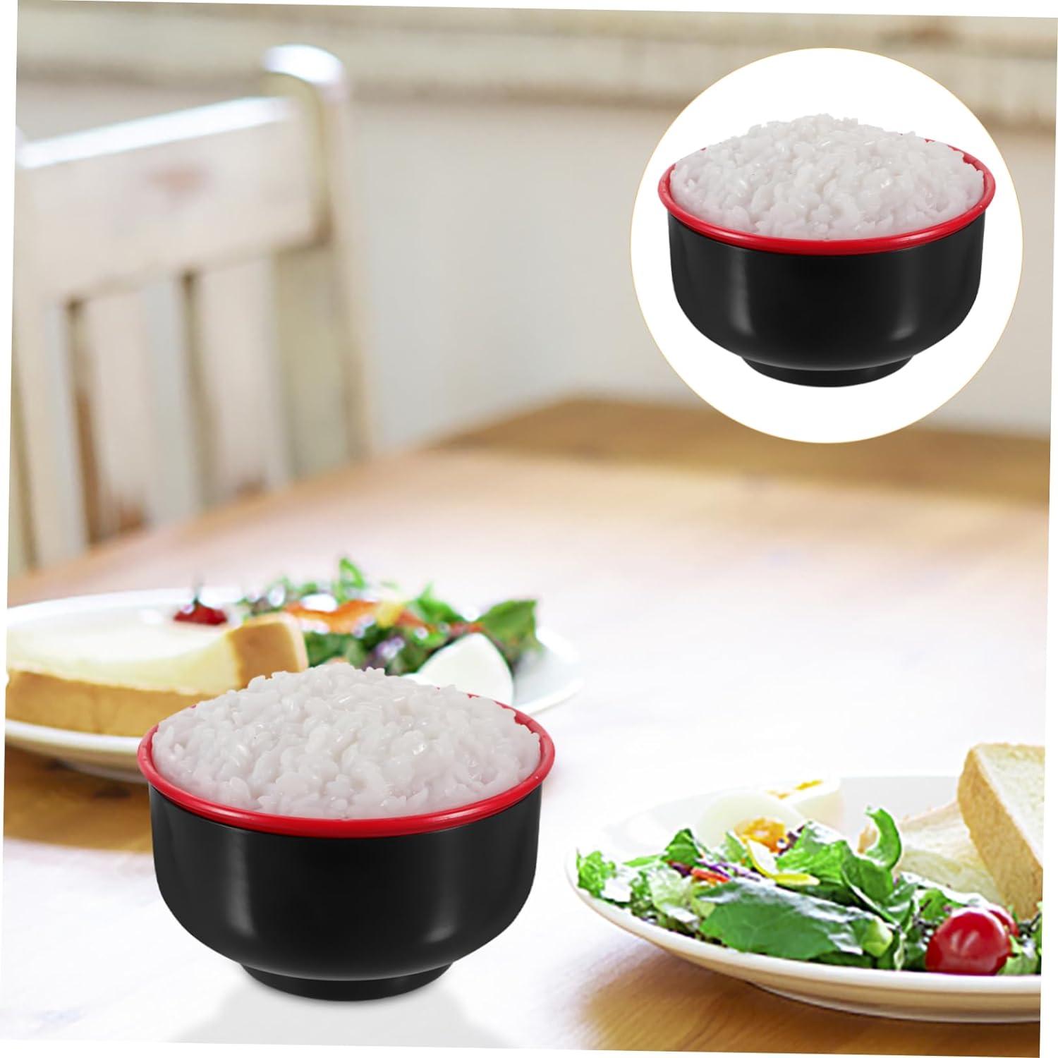 FAVOMOTO 4pcs Simulated Rice Models Toy Food Fake Cooked Rice ...