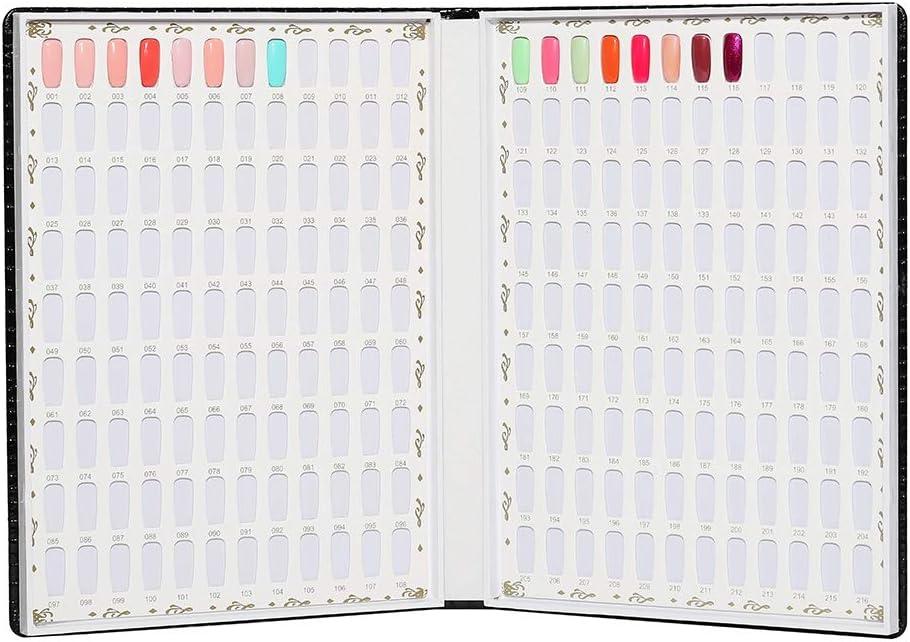 216 Colours Nail Tips Display Book DIY Nail Art Shows Colour Map Chart ...