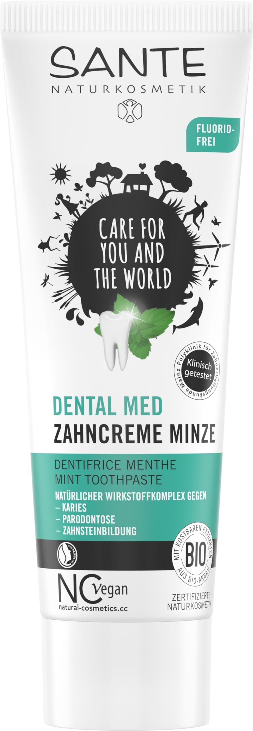 Sante DENTAL MED Mint Toothpaste (6 x 75 ml) - Natural Oral Care for ...
