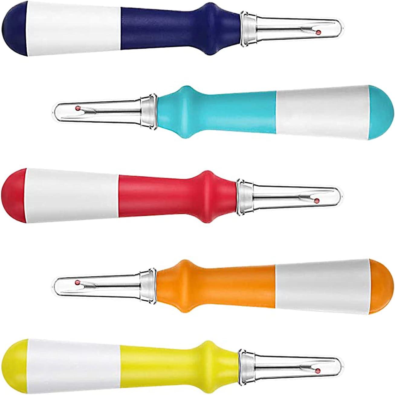 5-Piece Colorful Ergonomic Grip Seam Ripper Set for Sewing and Crafting ...