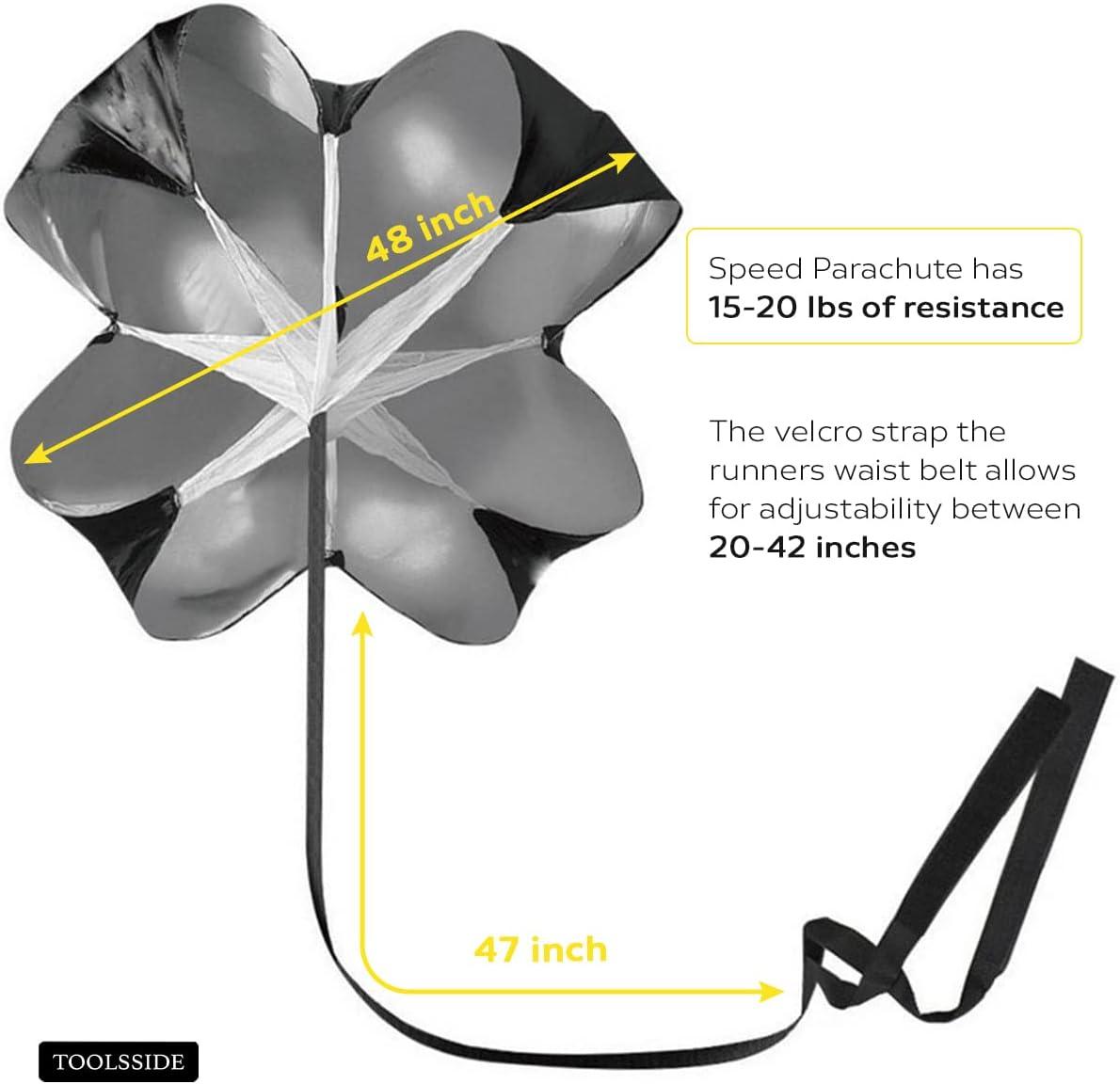 TOOLSSIDE Speed Parachute for Speed Training 48 - Running Speed Chute ...