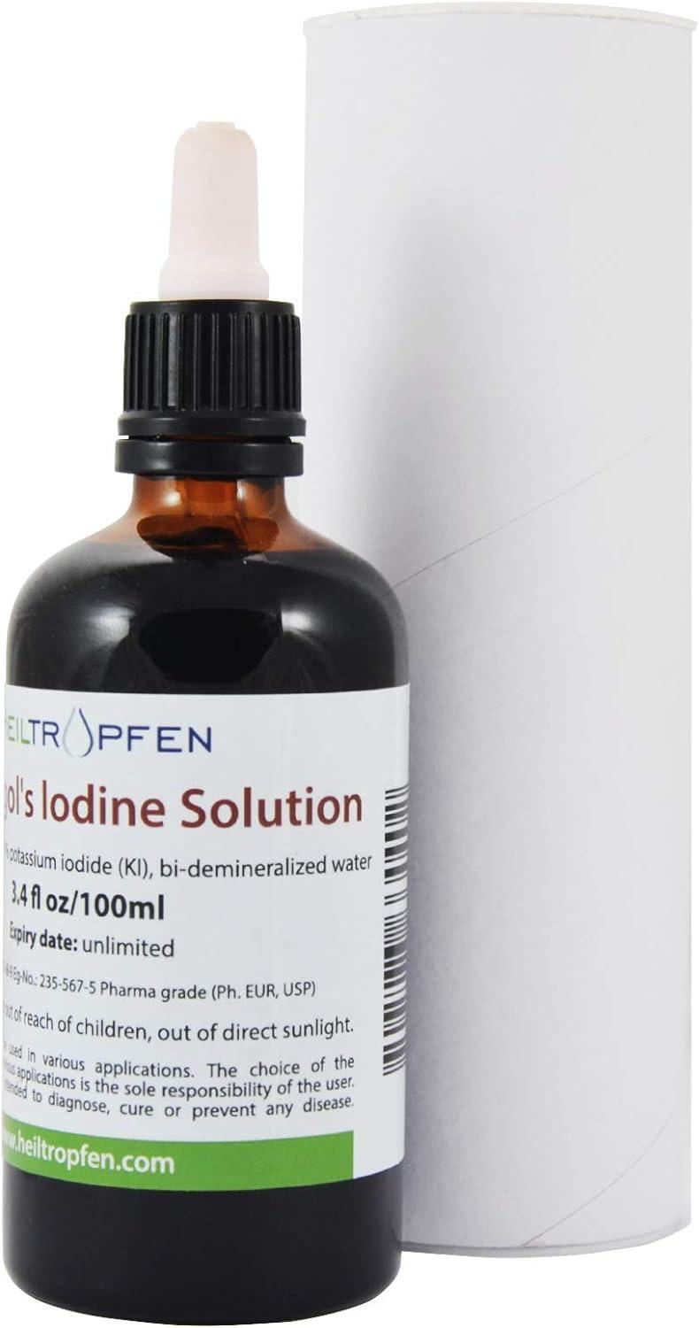 Lugols Iodine Solution 5% 3.4 Oz - 100 ml | 15% Liquid Formulation | 5 ...