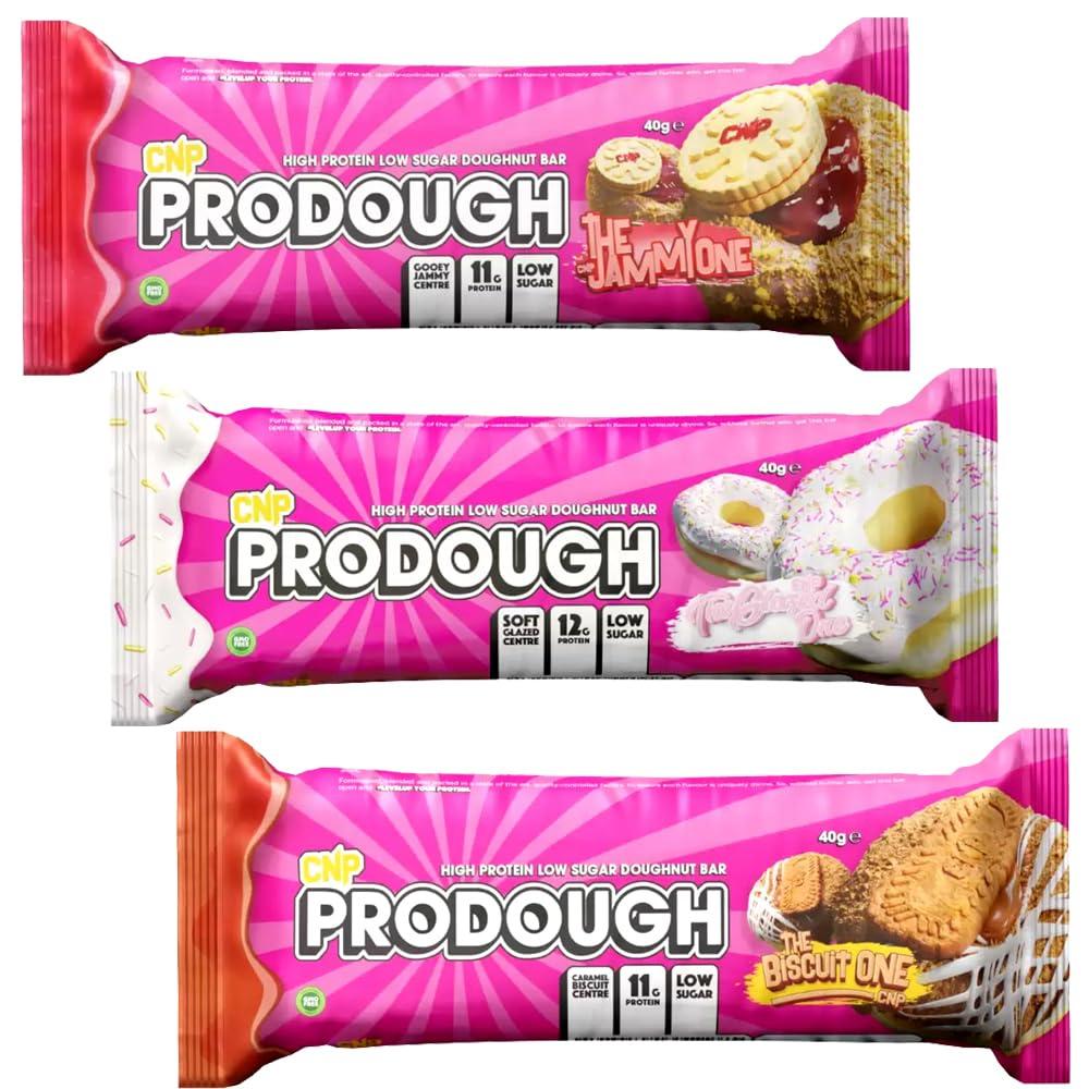 ProDough Protein Bar Mixed Kit - Biscuit Glazed Jammy Flavours 40g Each ...