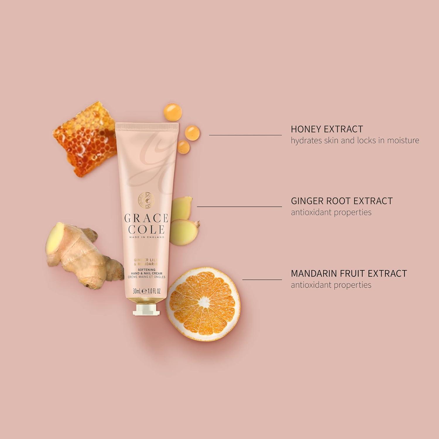Grace Cole Ginger Lily & Mandarin Hand & Nail Cream - Travel Size 30ml ...