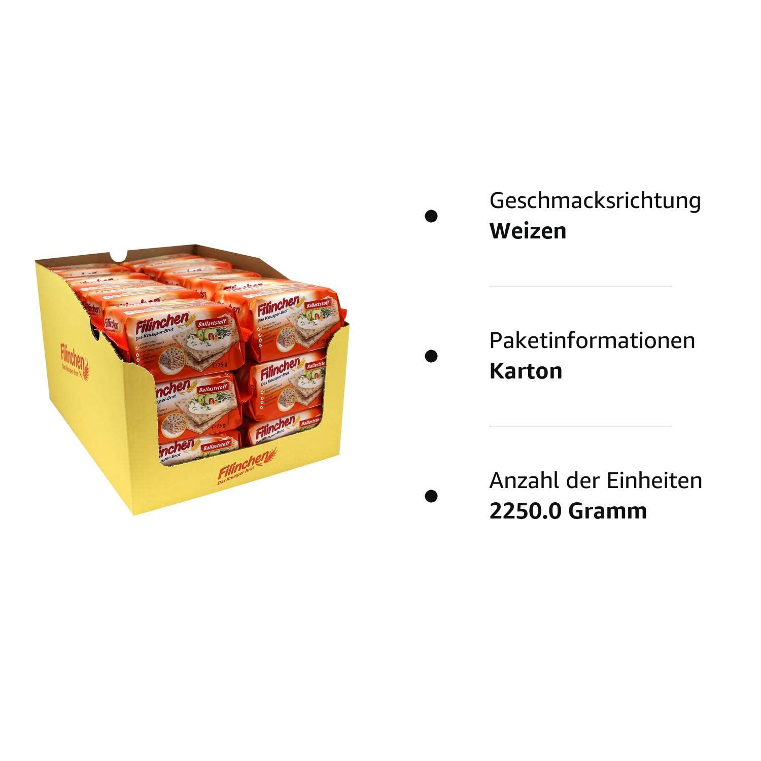 Buy 30 Pack Crispy Bread Filinchen - Fiber-Rich Crunchy Waffle Snacks ...