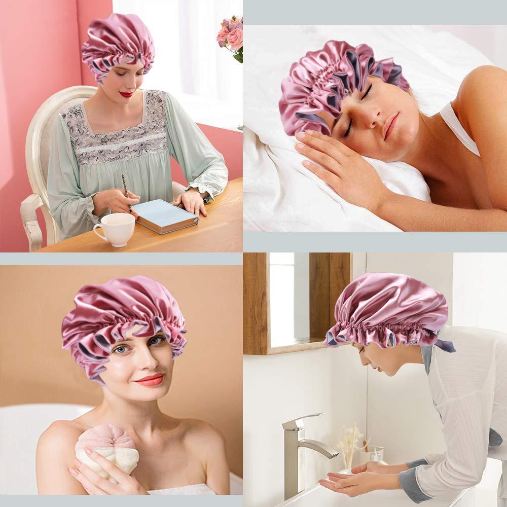 Satin Night Sleep Night Cap for Women Lady Girls Adjustable Extra Large ...