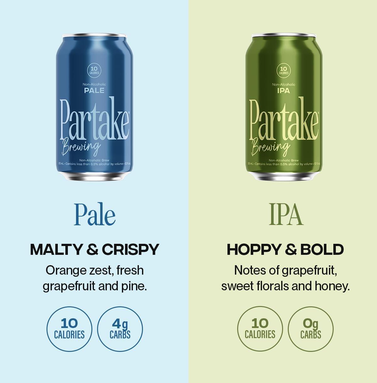 Partake Brewing non-alcoholic beer - Variety Pack - 24-Pack of 12oz ...