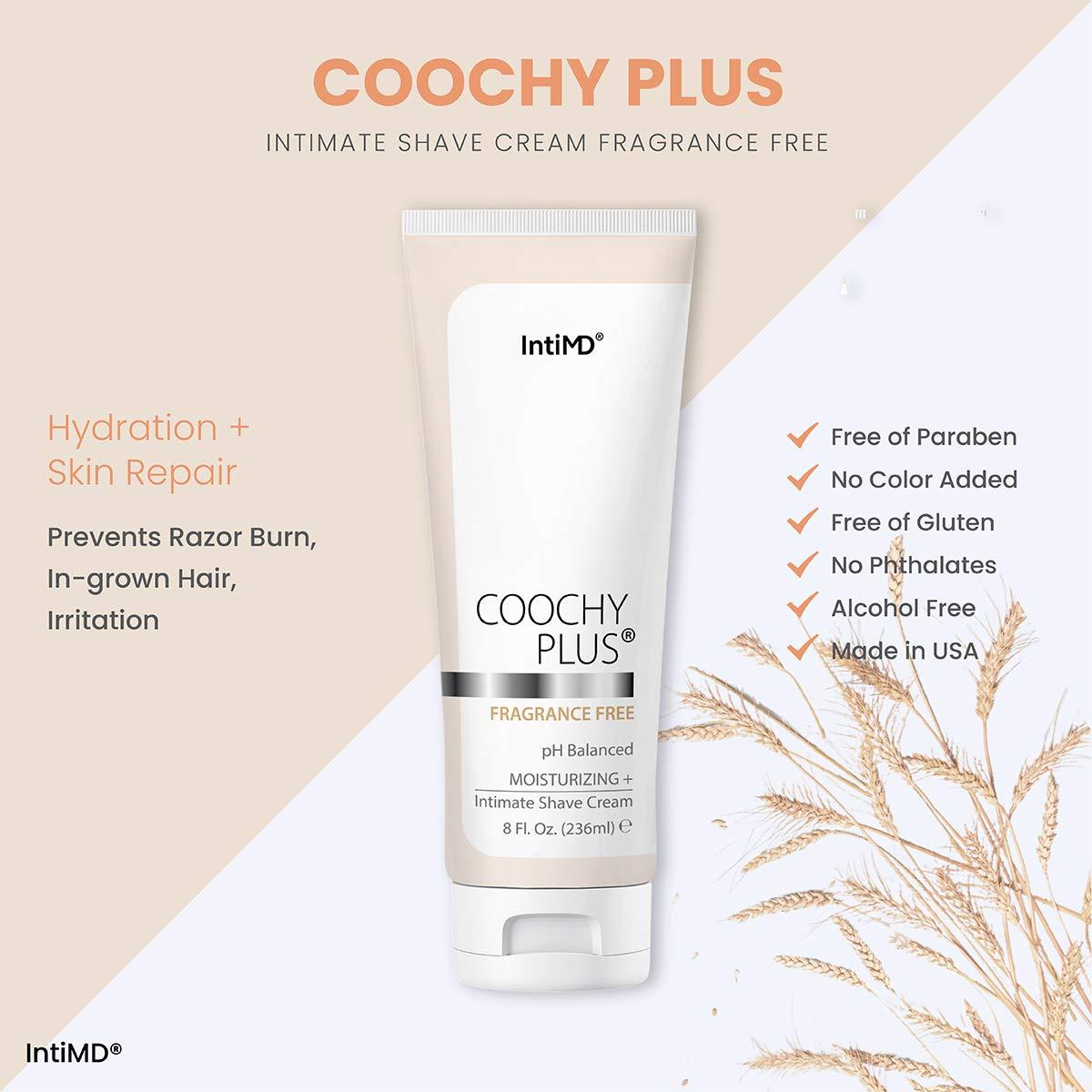 Fragrance-Free Coochy Plus Intimate Shaving Cream - Rash-Free, Prevents ...