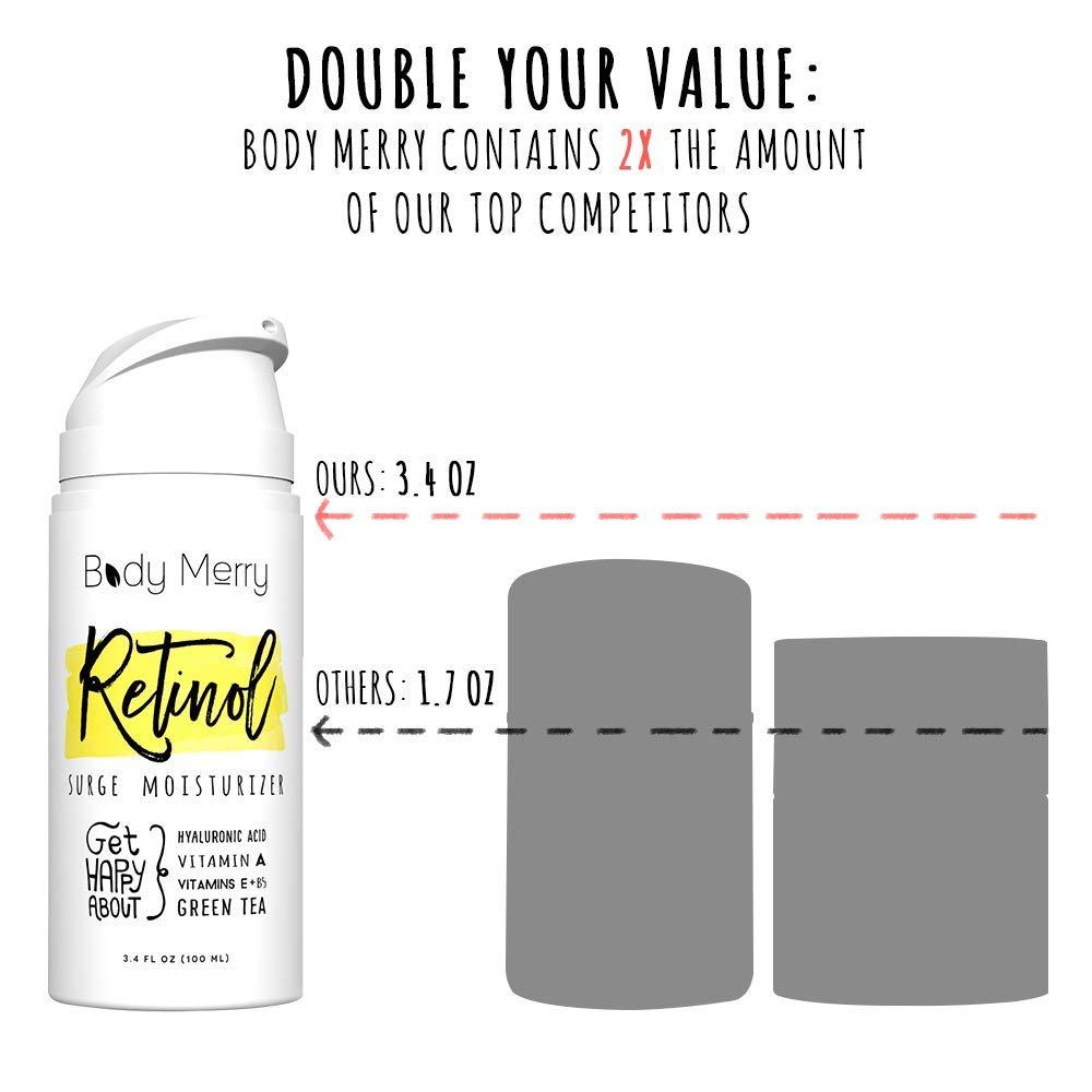 Body Merry Retinol Surge Moisturizer 3.4 oz - Anti-Aging Face, Neck ...