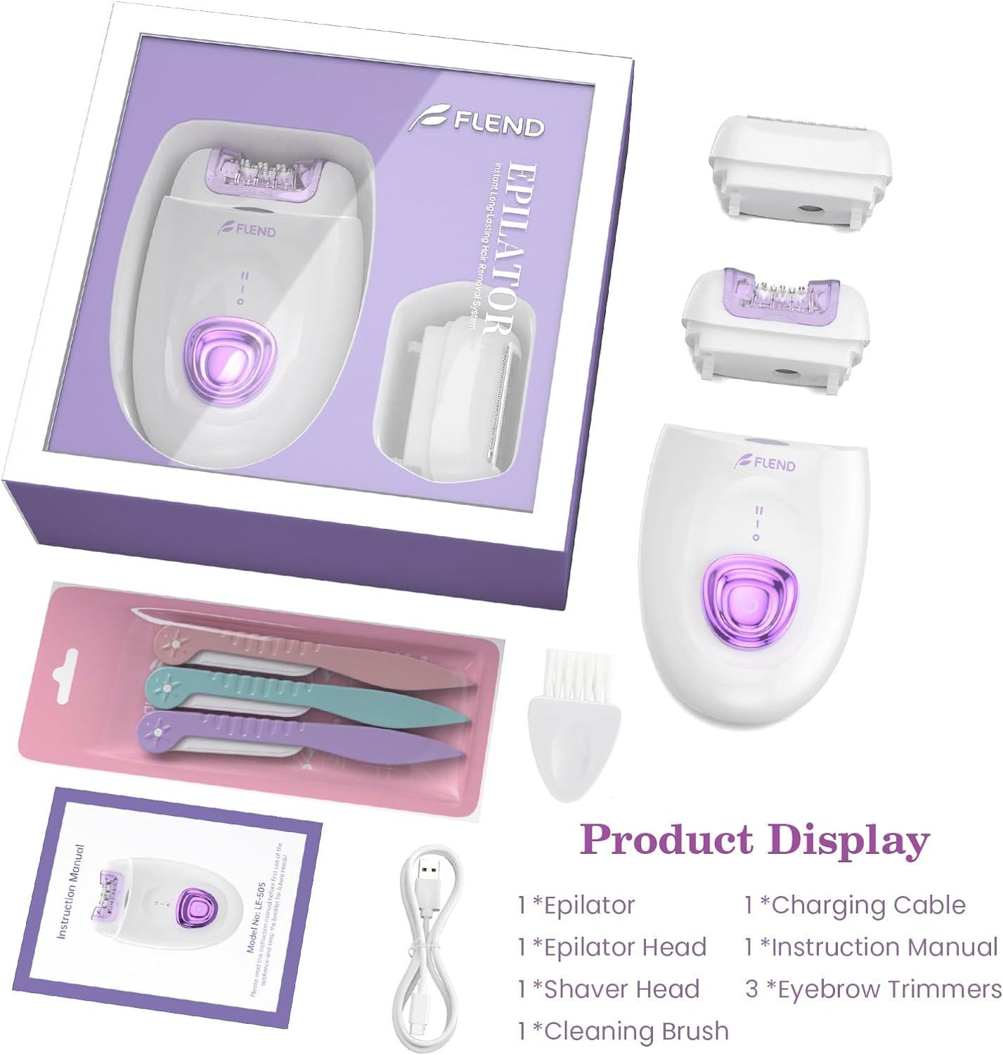 Facial Epilator for Women with 2 Speeds - Cordless 2-in-1 Epilator and ...