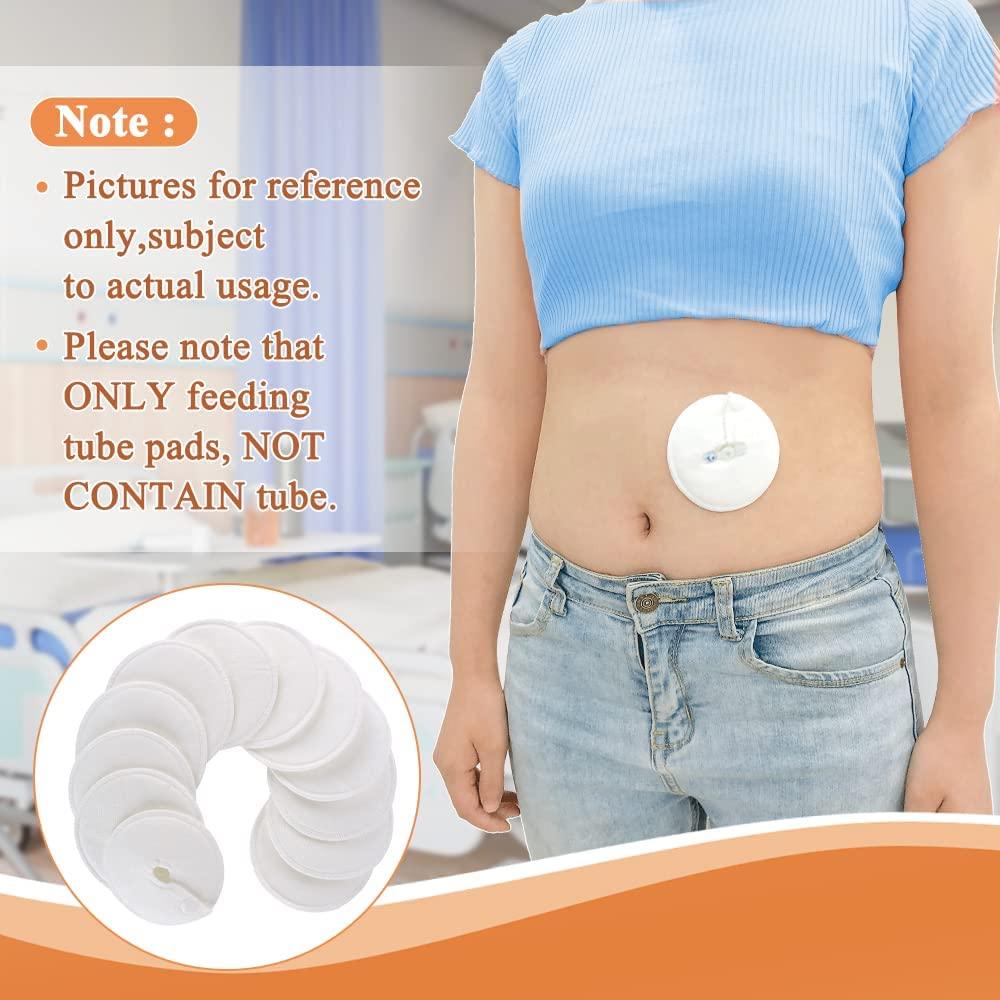 Feeding Tube Pad G Tubes Button Pads - 12 Pack White | Soft and ...