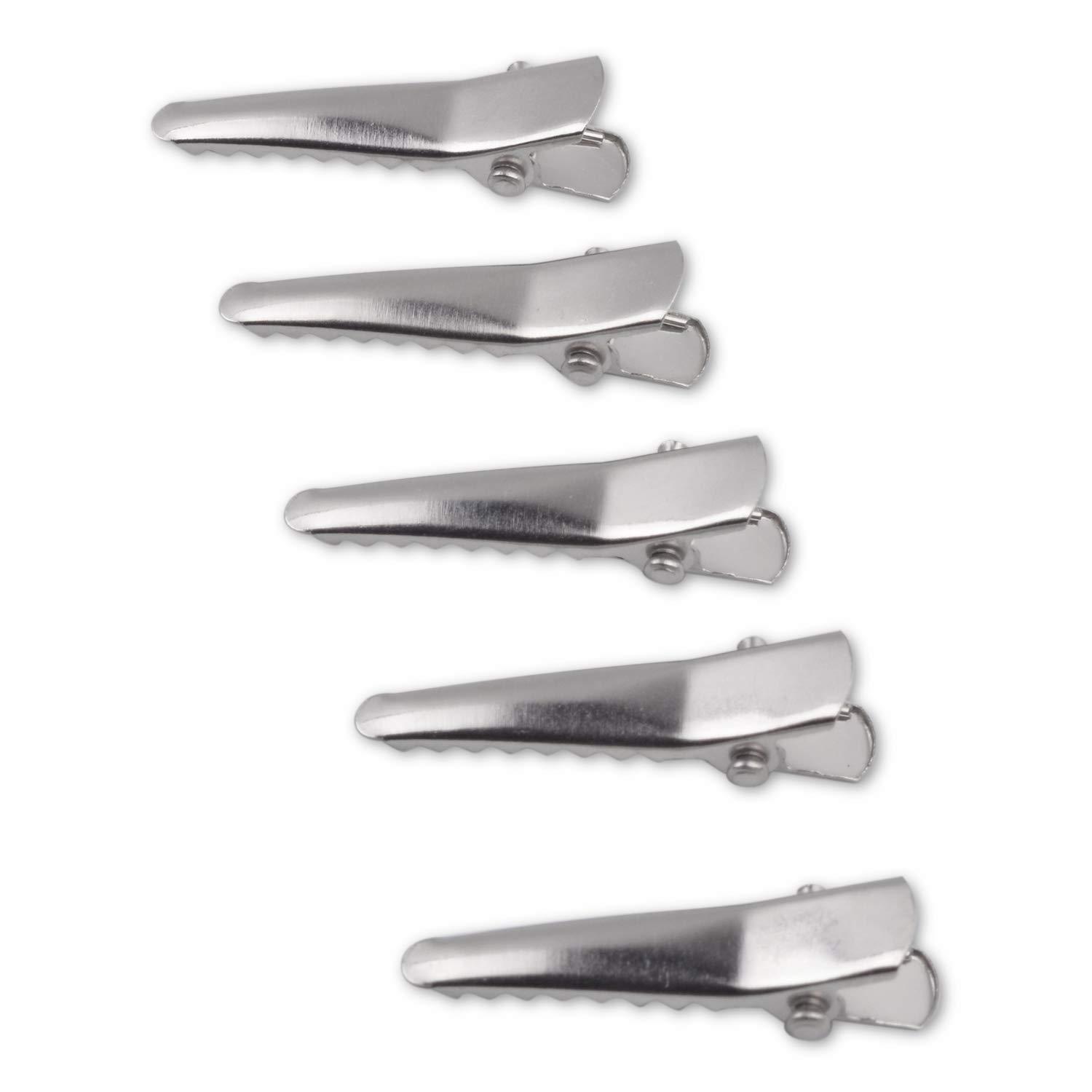 30MM Small Alligator Hair Clips - 100 Piece Silver Metal Pins for Hair ...
