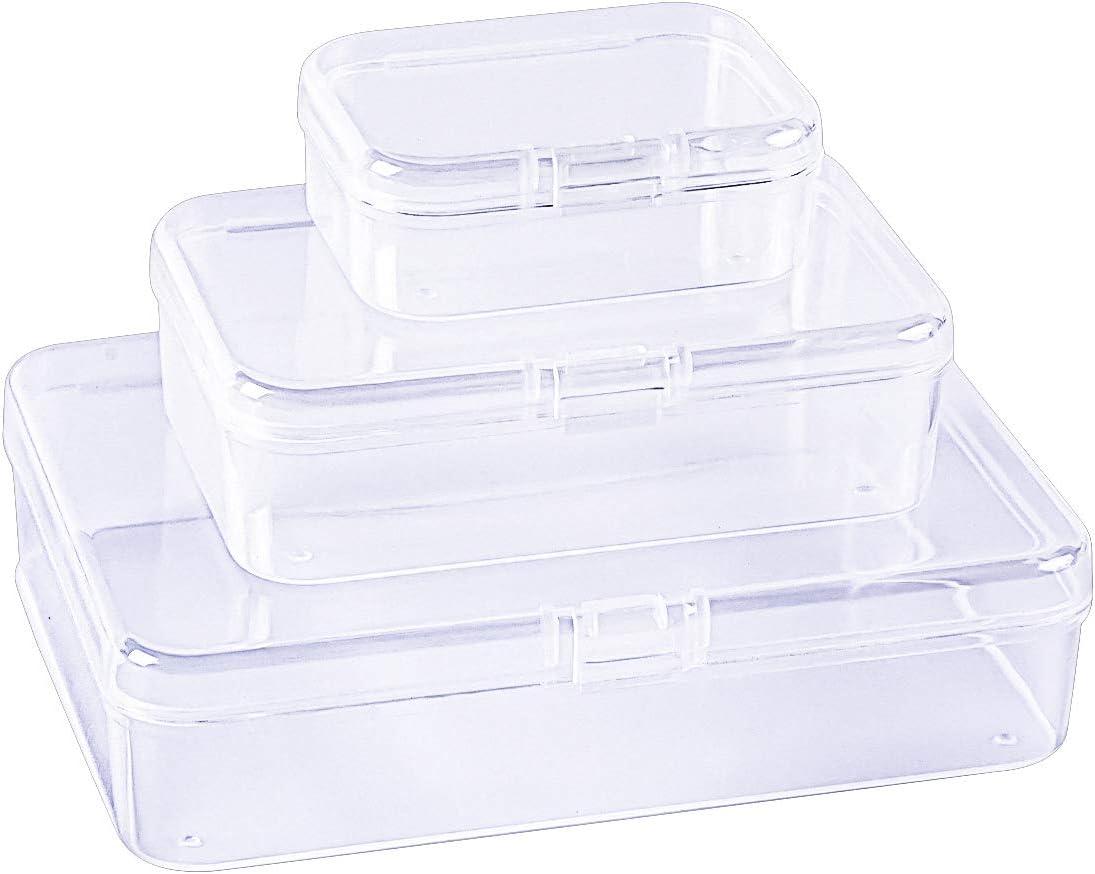 LJY 28-Piece Mini Plastic Storage Containers with Lids - Clear - Ideal ...