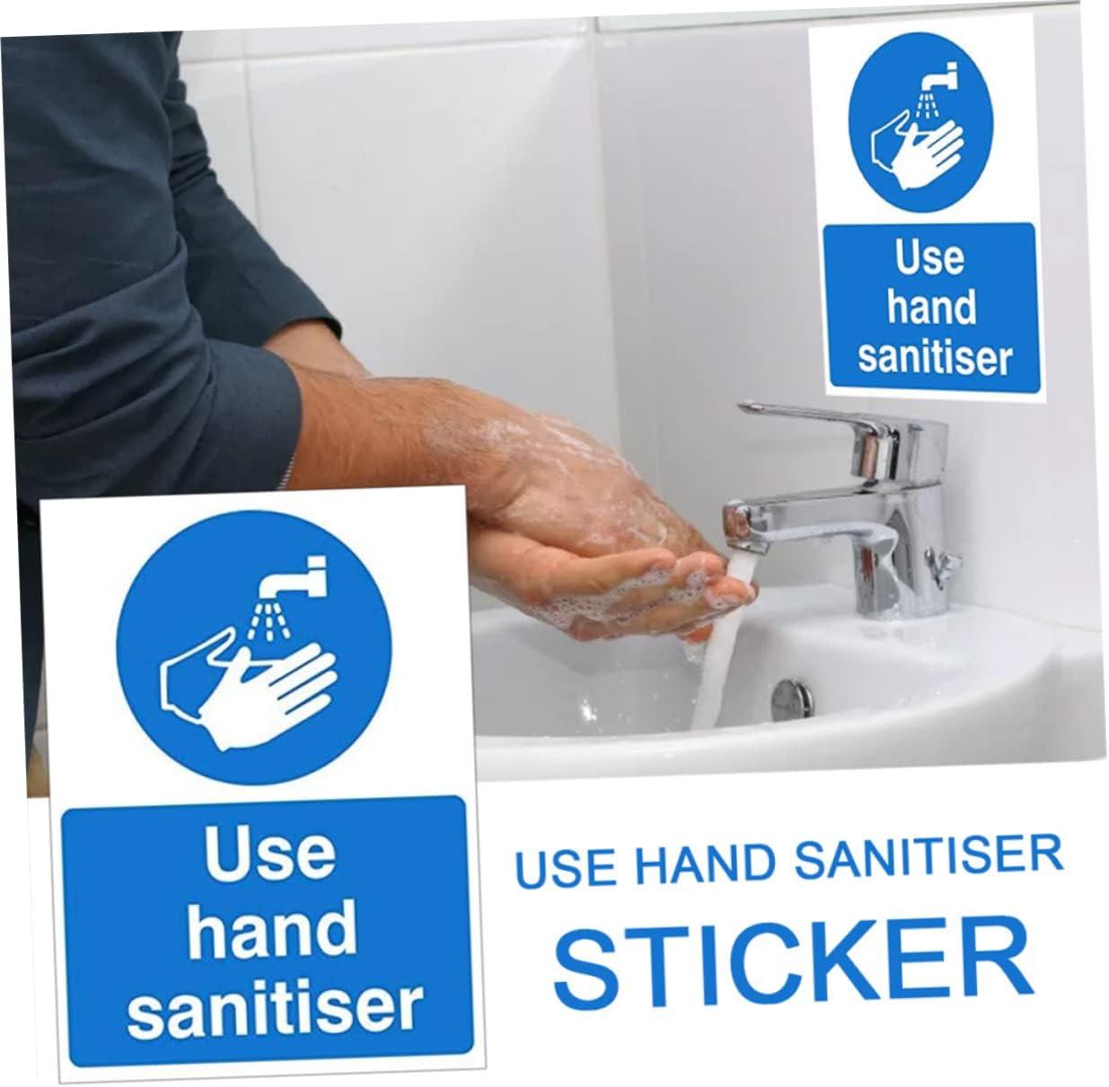 Healvian 5pcs Hand Sanitzer Poster Stickers Decal Safety Informative ...