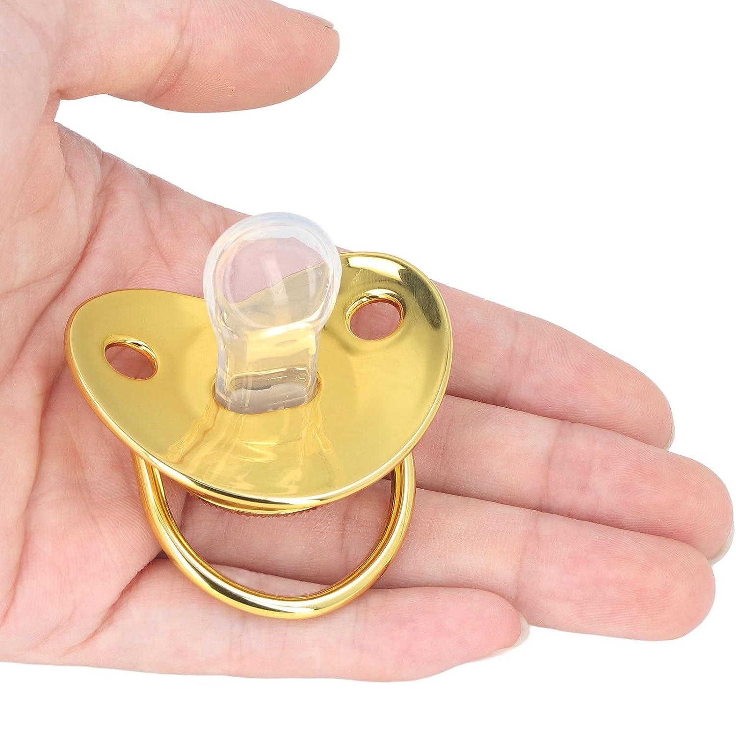 Golden Letter Infant Pacifier | Portable Silicone Toddler Pacifier with ...