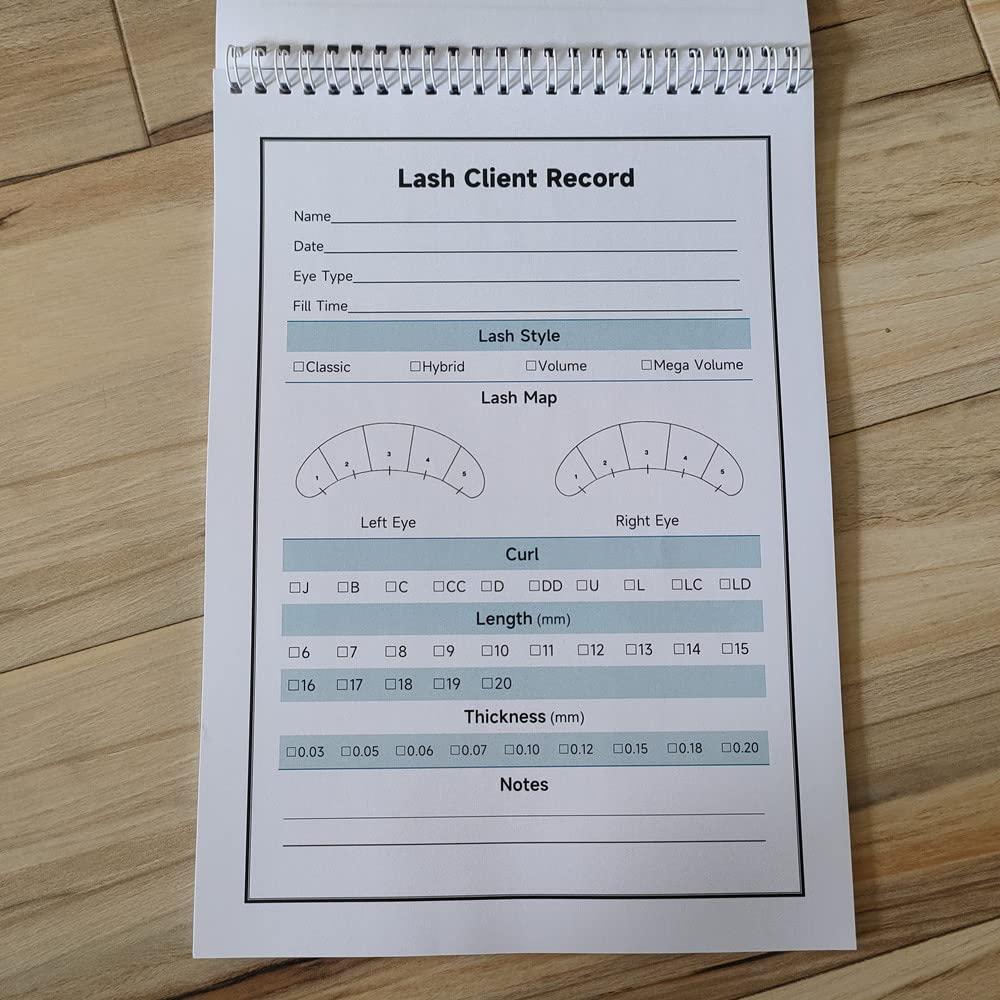 Customize Lash Extension Client Record Book - 40 Sheets for Eyelash ...