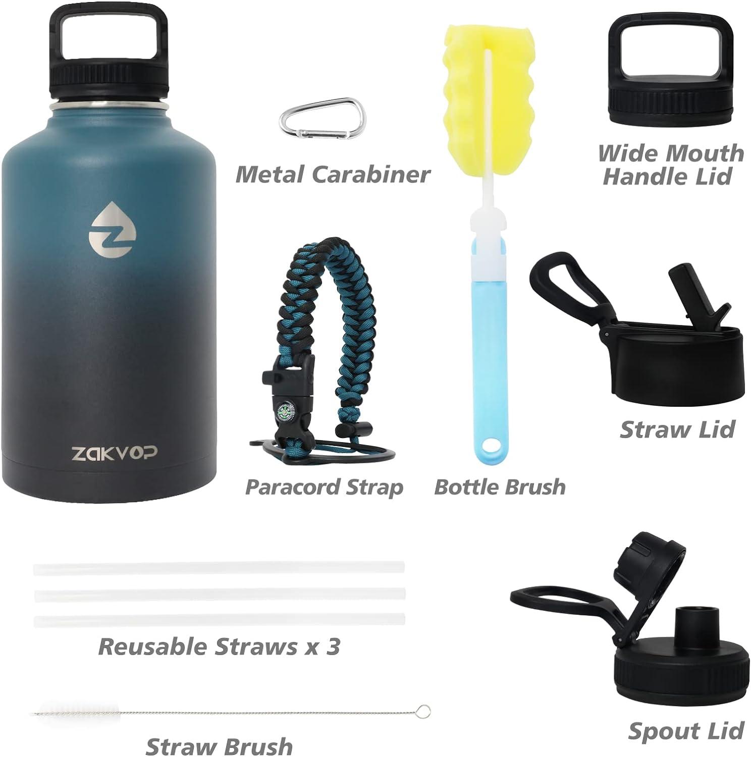 drinking flask with straw