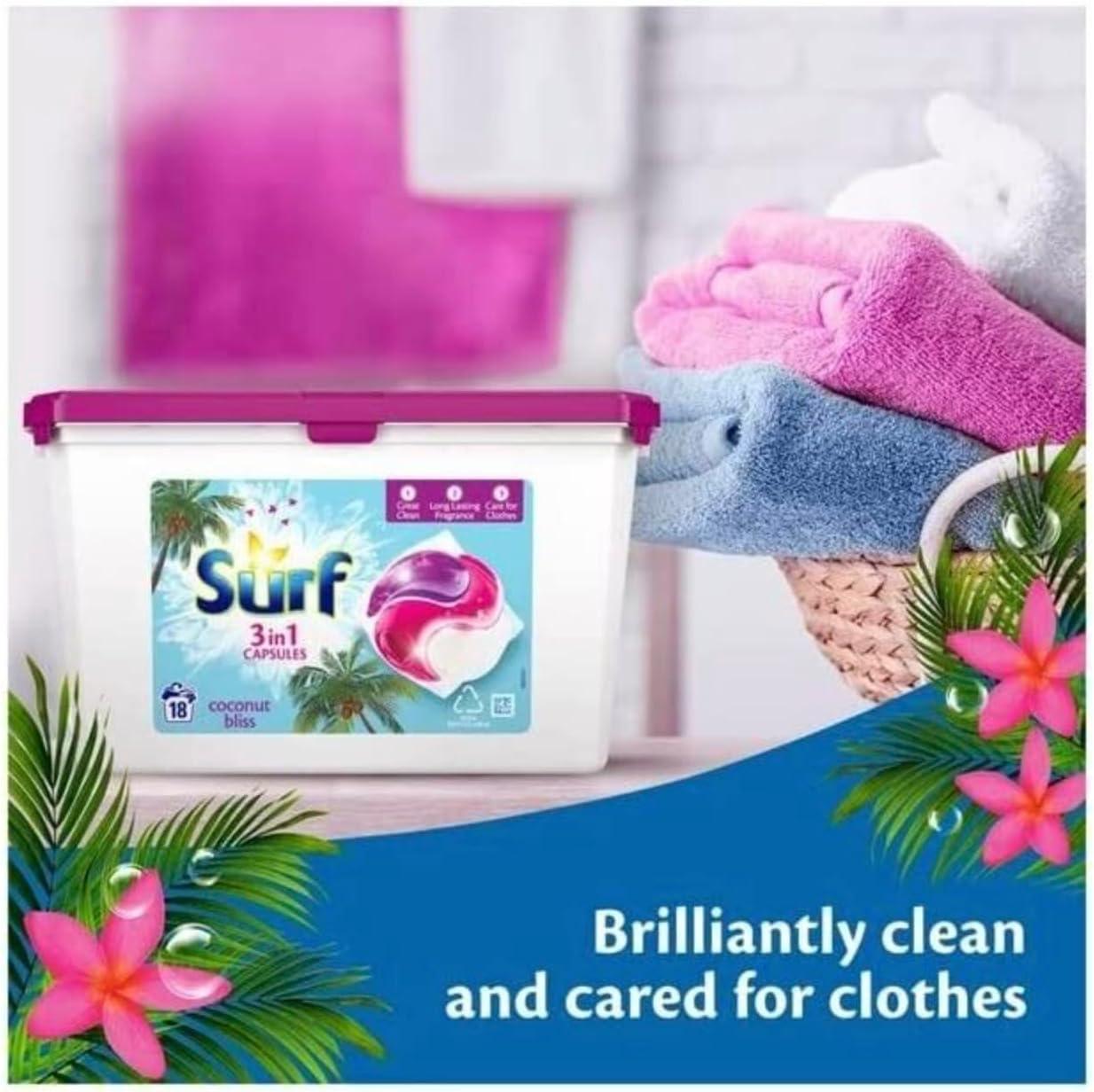 Surf Washing Capsules Coconut Bliss 3 in 1 Capsules 18 washes | Buy Now ...