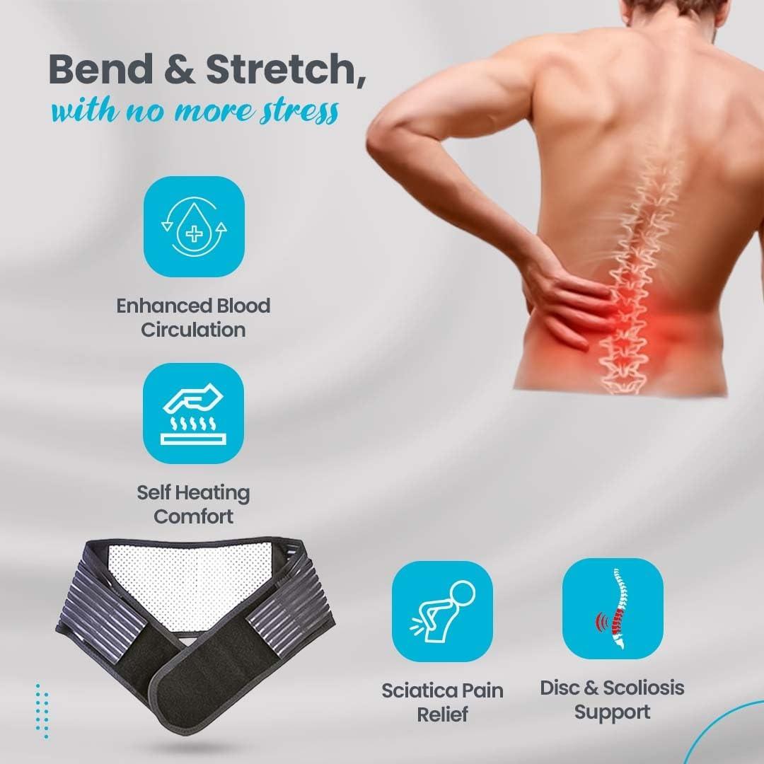 Self-Heating Purple Bubble Lumbar Belt XXL - Back Support with 20 ...