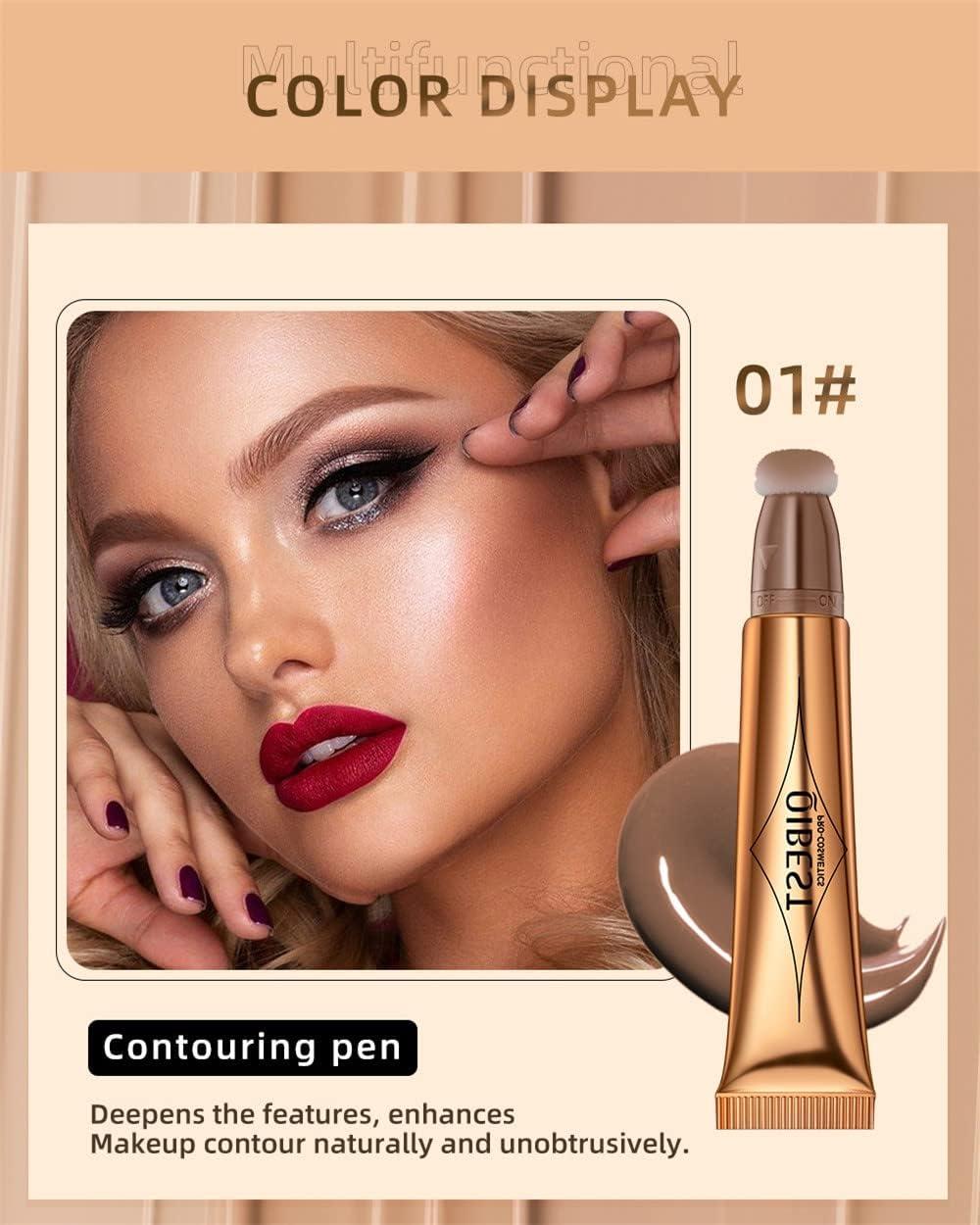 Go Ho Liquid Contour Wand - Natural Finish, Cream Contour Stick with ...