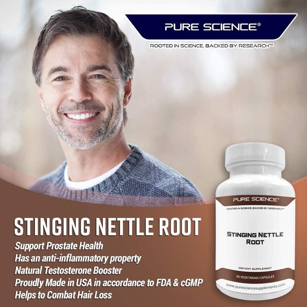 Pure Science Stinging Nettle Root Extract - 500mg Standardized with 1% ...
